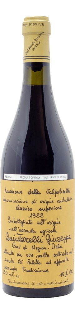 1988 Giuseppe Quintarelli Amarone della Valpolicella Classico 750ml ...