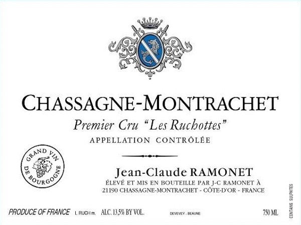 2020 Domaine Ramonet (Jean-Claude Ramonet) Chassagne-Montrachet 1er Cr ...